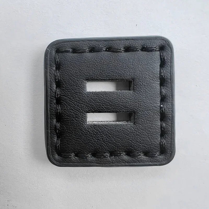 5 больших квадратных пуговиц из полиуретана Черный, Black