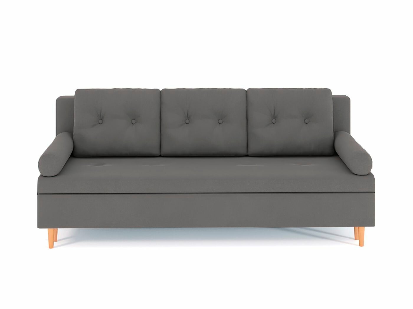 Диван - кровать Белфаст без локтей, еврокнижка, 195*90*95, велюр Зара Лайт Браун 05