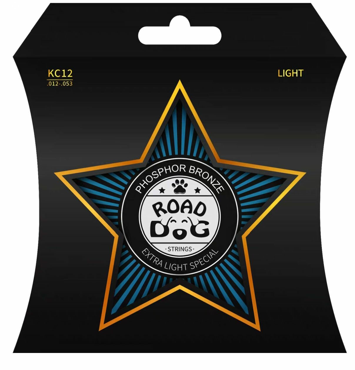 Струны для акустической гитары Road Dog KC12 (калибр 12-53), фосфорная бронза, комплект струн extra light (Три комплекта)qw
