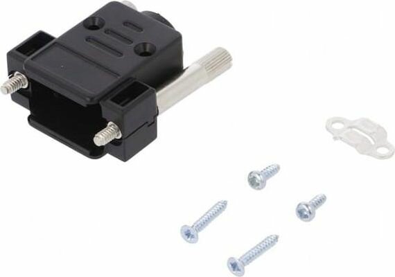 Корпус ENCITECH DTPP-09-P-J38-K для разъемов D-Sub D-Sub 9pin D-Sub HD 15pin прямой 1 шт