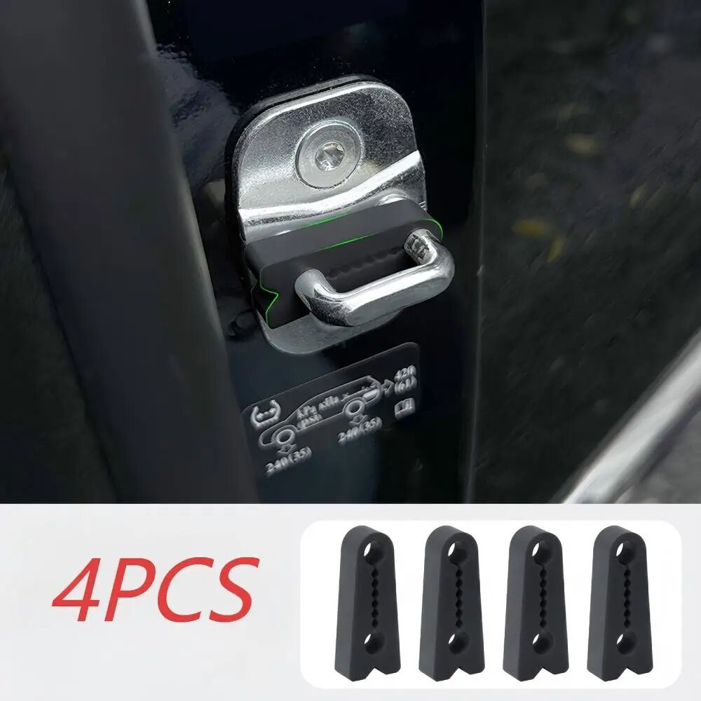 4 шт, универсальный автомобильный дверной замок, звуковой глушитель, буфер, амортизирующие черный