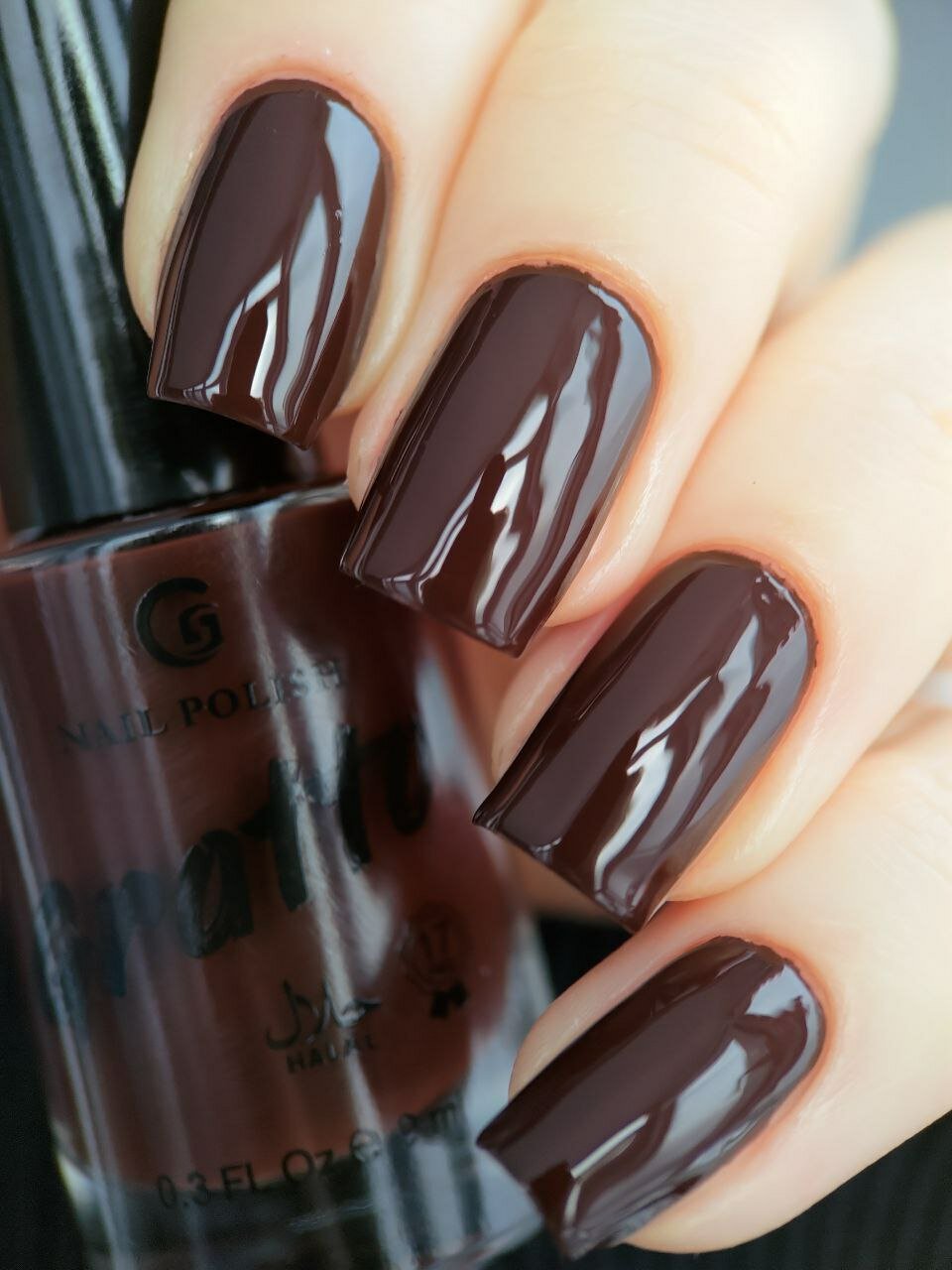 Лак для ногтей без лампы - Grattol Color Nail Polish Shock Coffe, 9 мл