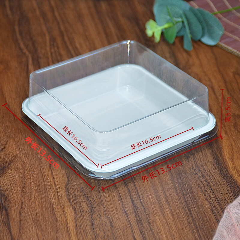 Коробка для упаковки Taro Mud Snow Shell, прямоугольная бумажная пластиковая коробка, коробка для сыра, коробка для рулета, выпечки, прозрачная коробка для выноса