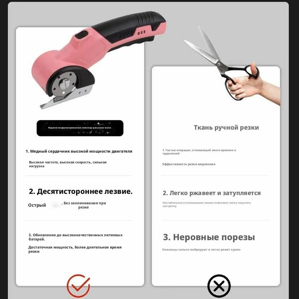 Беспроводные Электрические Ножницы, Автоматическая Заточка Лезвий, Для Вырезания Тканей