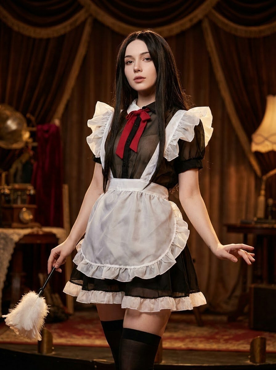 Костюм для ролевых игр "Горничная", эротическое белье для женщин, эротическое белье