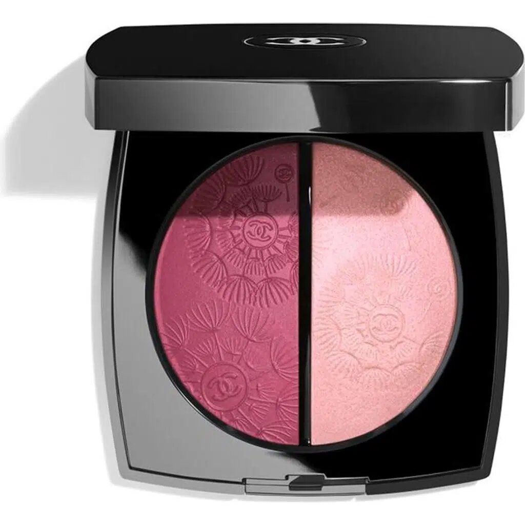 Палетка Chanel JARDIN IMAGINAIRE Blush Duo, румяна + хайлайтер, с кисточкой, оттенок LIGHT AND BERRY