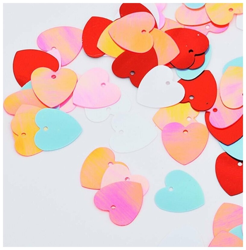 Пайетки россыпью Ideal TBY-FLK298 14мм цв. mix ассорти цветов 100 шт