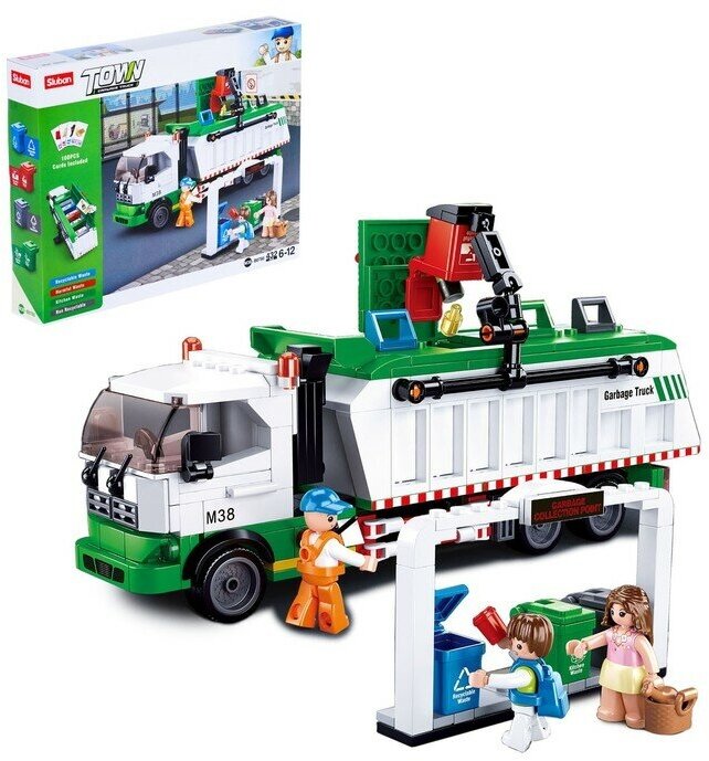 Конструктор Город «Сортировочный мусоровоз», 432 детали