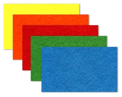 Фетр Gamma TS 100 декоративный 20 см х 30 см ± 1-2 см 5 шт ассорти №2