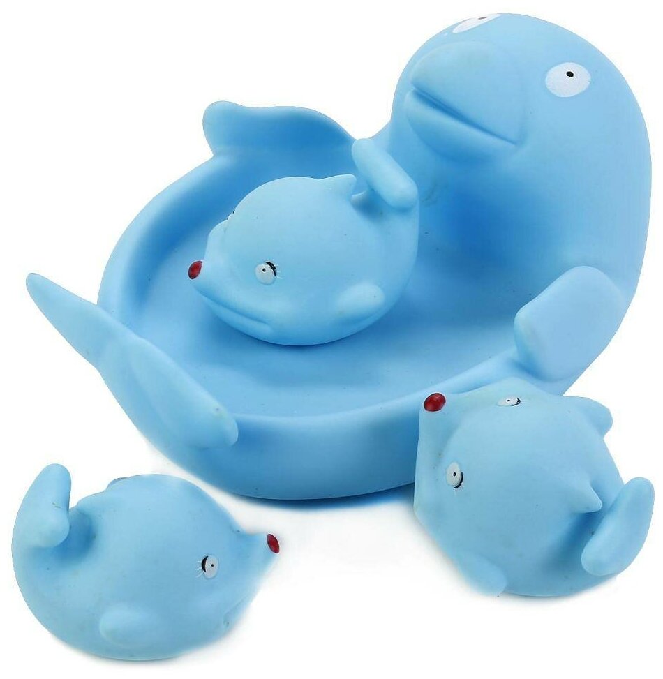 Игрушки для ванной: Дельфин-Мыльница с тремя дельфинами Играем вместе В1326953
