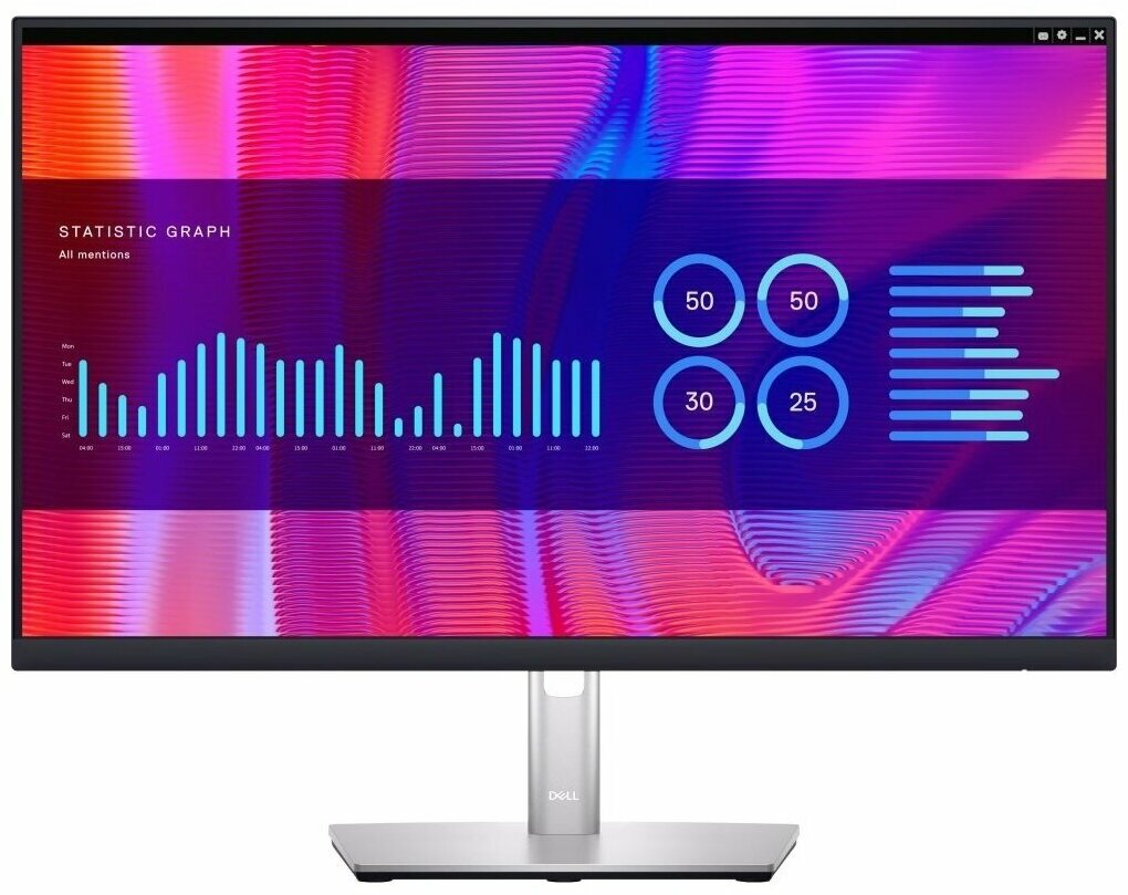 Монитор Dell P2423DE, 23.8", IPS, 2560x1440, черный