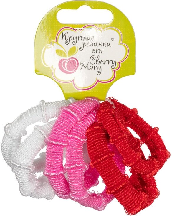 CHERRY MARY R6023 Набор резинок для волос 6 шт. №02 ассорти многоцветные упругие резинки