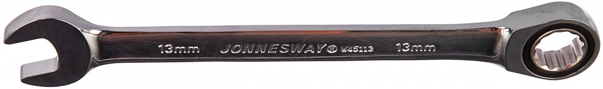 Jonnesway W45113 Трещоточный комбинированный ключ с рукоятью и двунаправленным механизмом