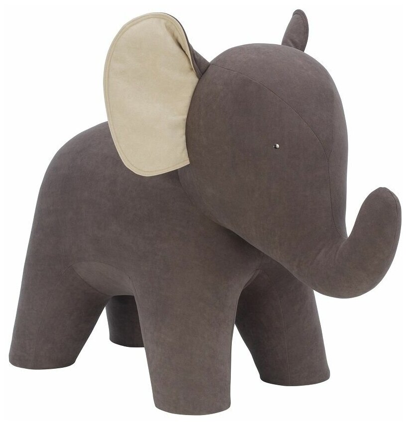 Пуфик в прихожую Elephant, ткань Omega 16/Omega 02, детский пуф Слоник, пуф в прихожую, пуф-животное Слон