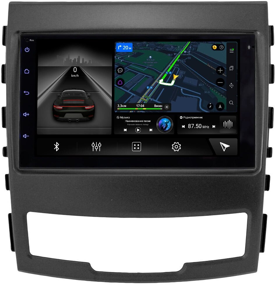 Штатная магнитола SsangYong Actyon 2, Korando 3 2010-2013 Canbox M-Line 9863-RP-TYACB-61 Android 10 (4G-SIM, 2/32, DSP, QLed)