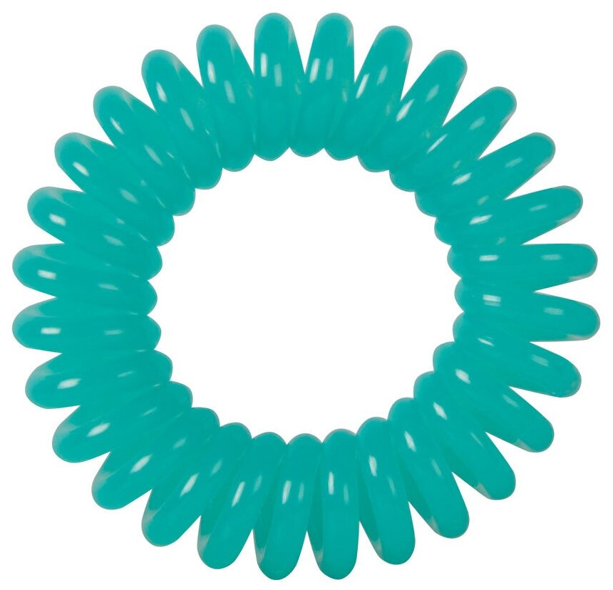 Dewal Beauty Резинки для волос, серия "Пружинка", 3 шт/уп, D 50 мм, полимерный материал, цвет светло-зеленый (DBR017)
