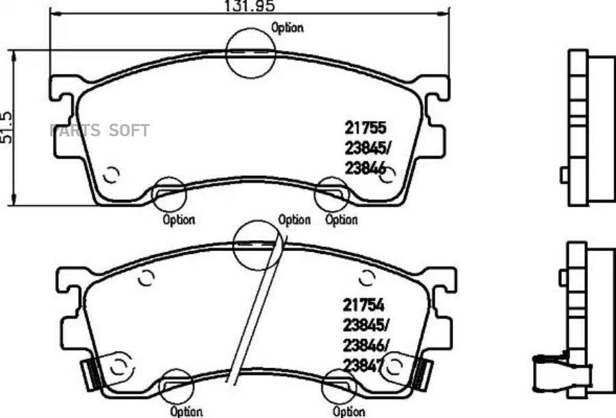 MINTEX MDB2757 Колодки тормозные дисковые передн. 500 Stufenheck 500 Saloon LASER Schr? gheck (KN) LASER Hatchback ( ()