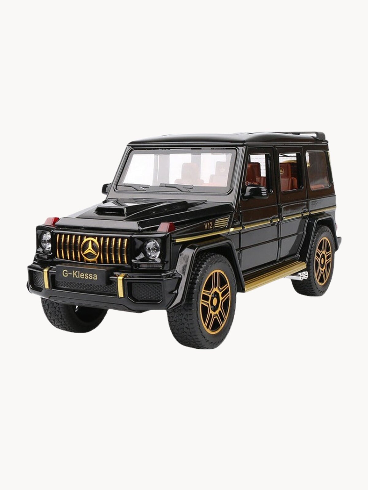 Легкосплавный автомобиль Mercedes-Benz big G, модель 1:24, черный