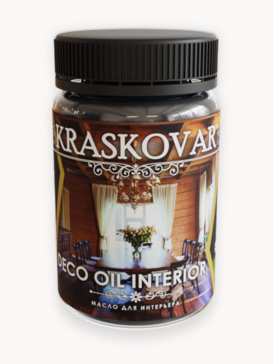 Масло для дерева с воском Kraskovar Deco Oil Interior Серое небо 150 мл