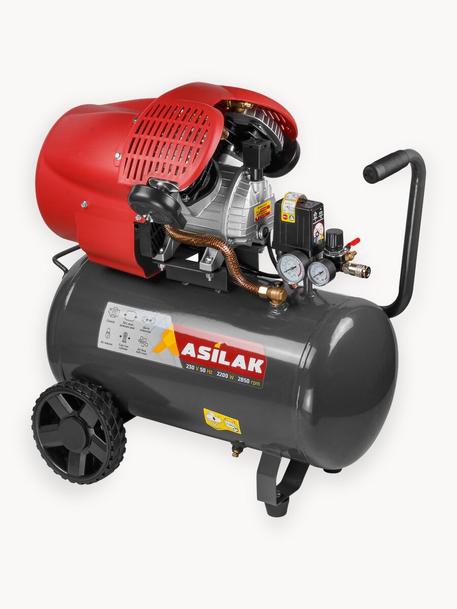 Компрессор воздушный масляный 50 л ASILAK SLA-544 (AS2840-2)
