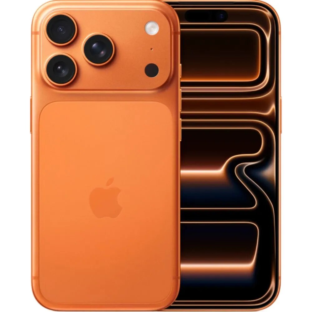 Apple Смартфон iPhone 17 Pro Cosmic orange(nano SIM+eSIM) 12/1 ТБ, Nano-SIM, eSIM, оранжевый