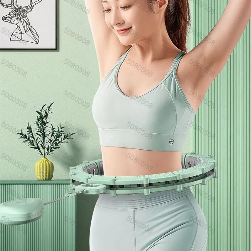 Магнитный массажный обруч для похудения хулахуп съемная 60-132 см, Интеллектуальный цифровой дисплей