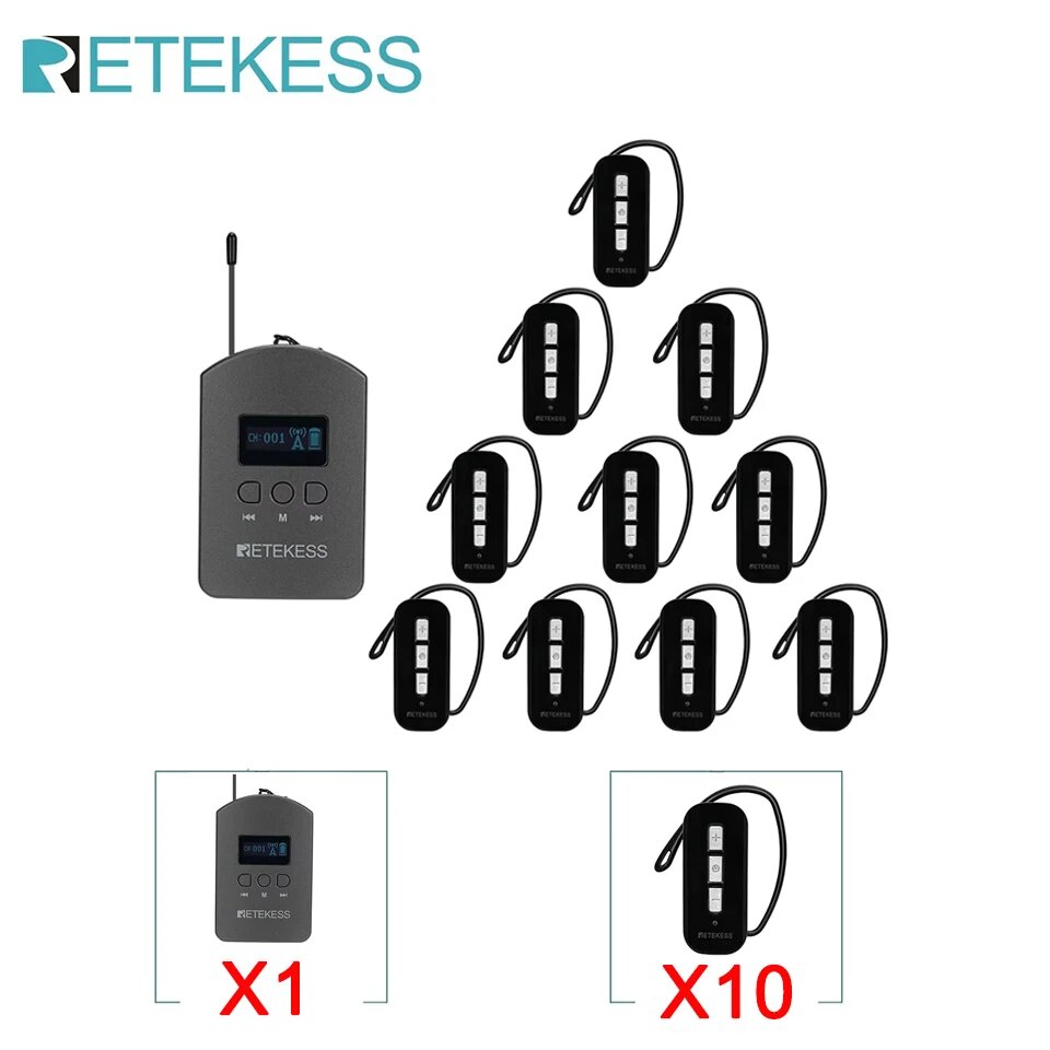 Retekess TT112-TT111X10 Беспроводная экскурсионная система
