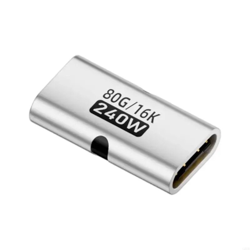 USB C удлинитель "мама-мама" Silver, 80G/16K, 240W