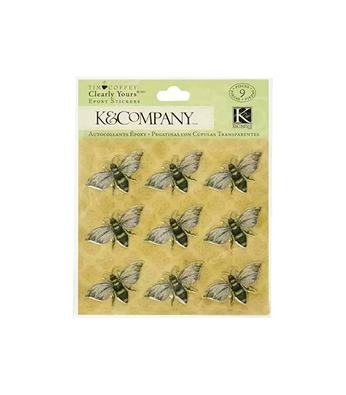 Набор стикеров-украшений K&Company Пчёлы, Tim Coffey, разноцветные, KCO-30-673540