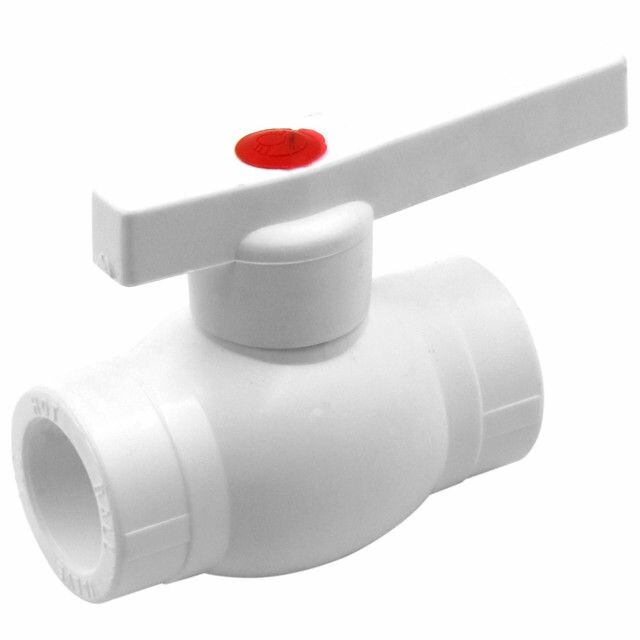 Кран шаровой PPR ростерм, d32 мм, стандартный проход, белый