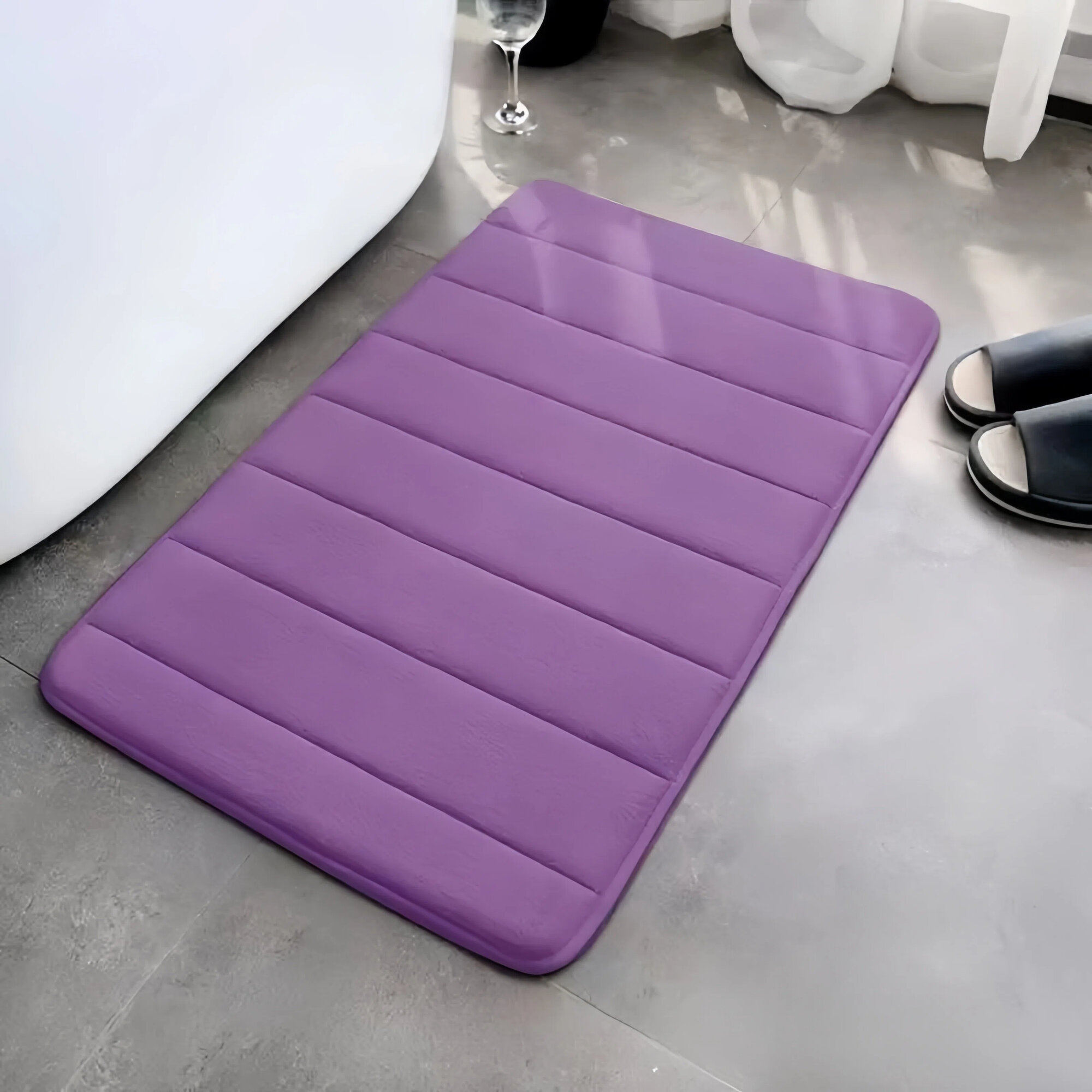 Xiaomi Youpin пенный коврик для ванной, коврик для туалета, очень мягкий нескользящий коврик для ванной, напольные коврики, высокая плотность, супервпитывающий коврик для дома, Black1
