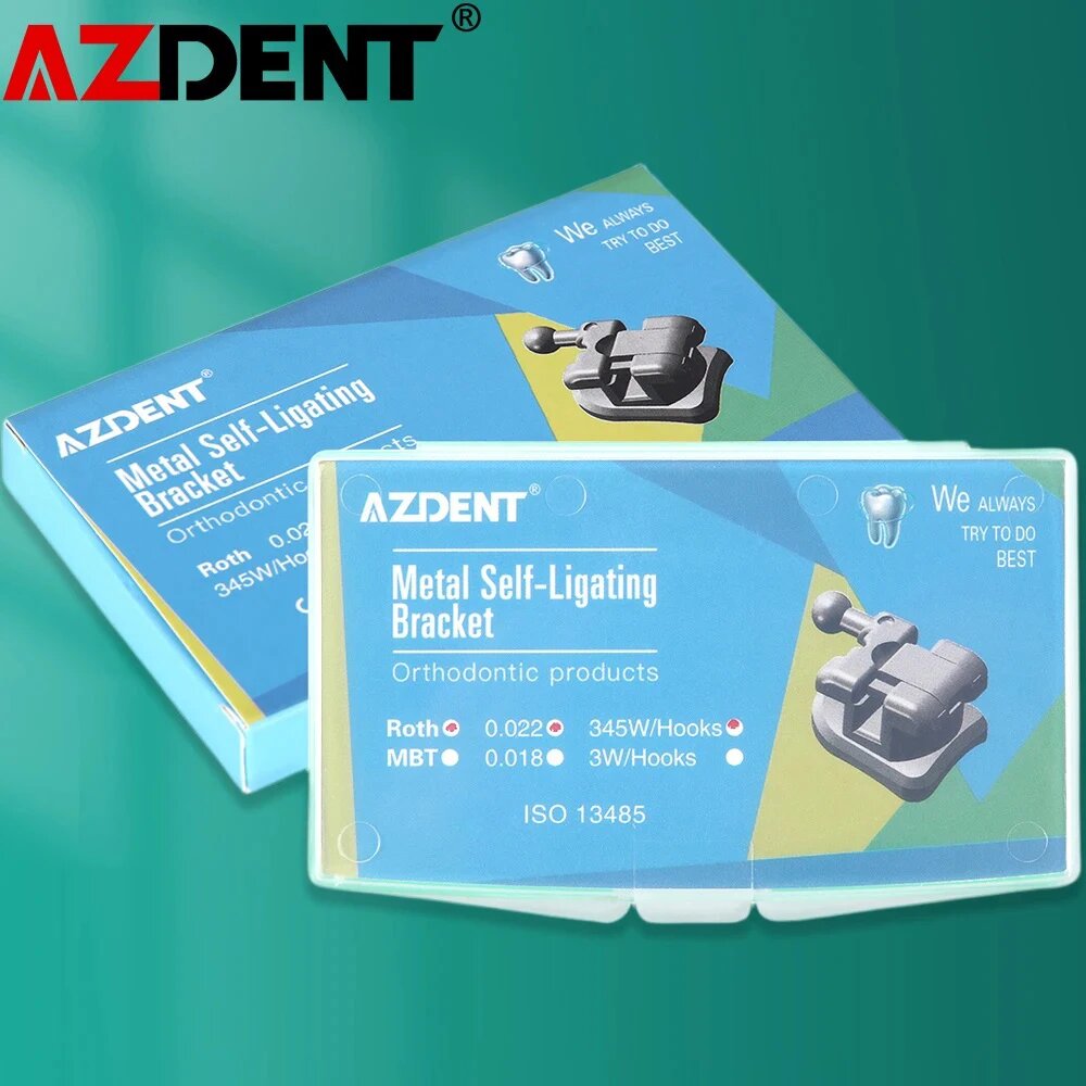 Ортодонтические брекеты AZDENT Roth/MBT, цвет MBT.022 345