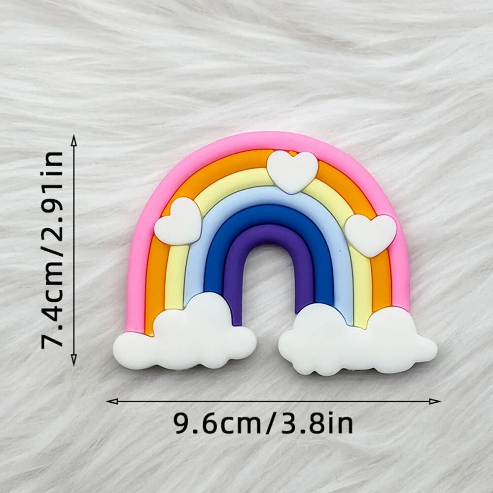 Радужный топпер для торта единорог ПВХ Rainbow C