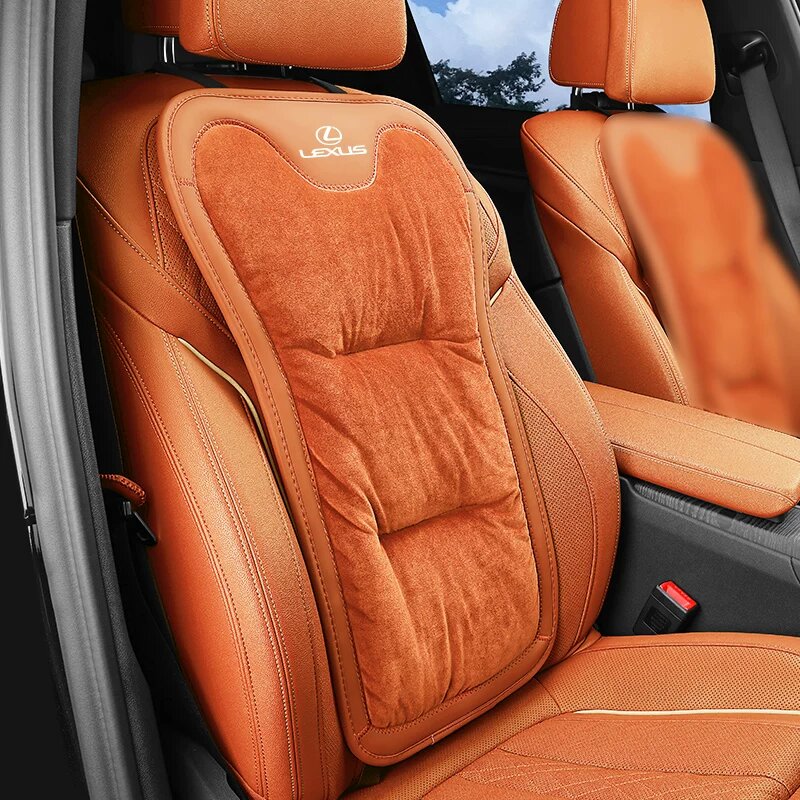 Зимние флисовые чехлы для спинки сидений Lexus ES200/ES300H/RX300/NX200 - одиночный, огненно-оранжевый