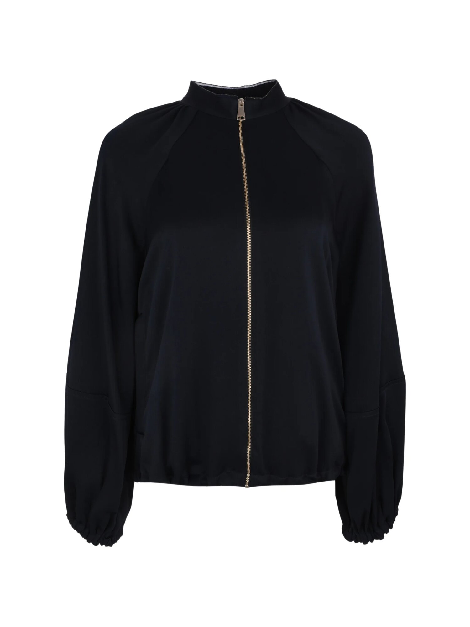 Бомбер Balloon-sleeve satin bomber jacket