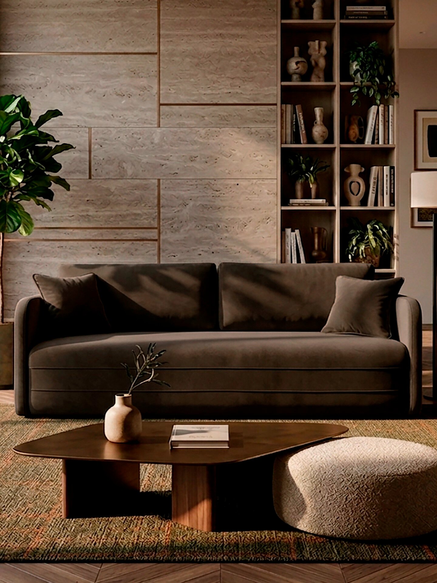 Диван Гордон Лайт Velutto 24 NEW 208x94x80 см, коричневый Велютто, еврокнижка GOODFORM