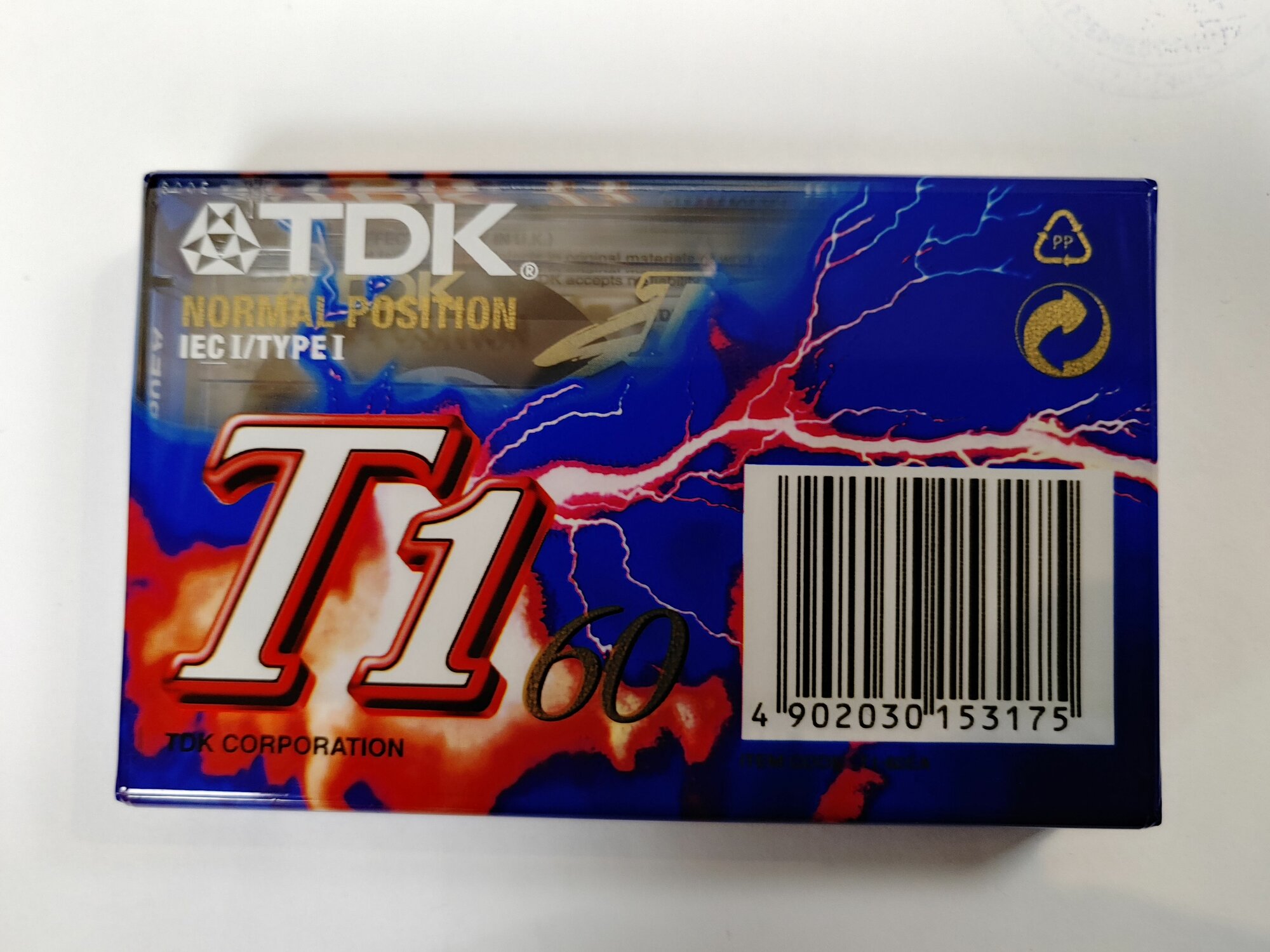 Аудиокассета запечатанная TDK T1-60 (Type I, normal position)