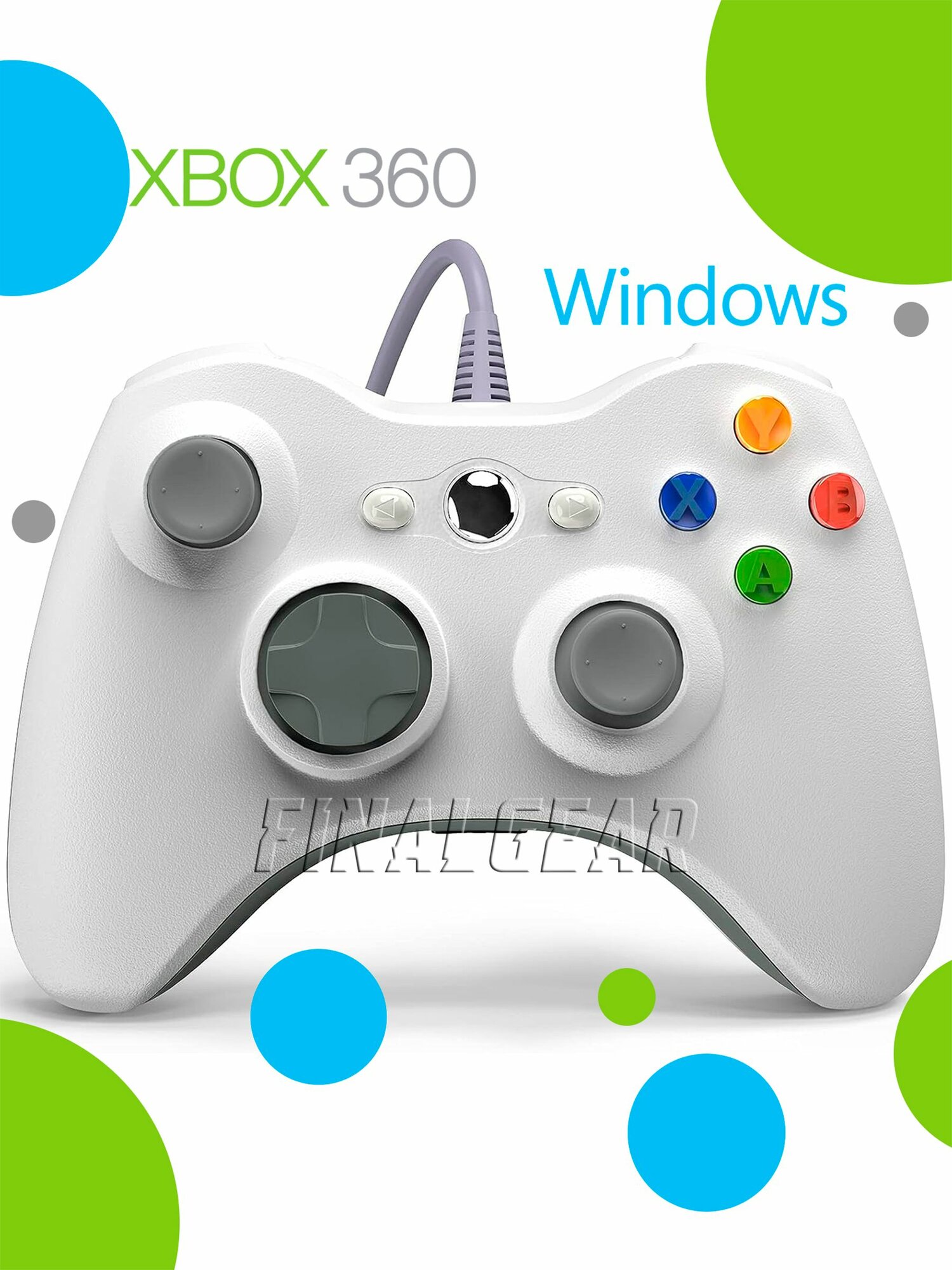 Геймпад для игровой приставки Xbox 360 и ПК (Windows) / Джойстик проводной