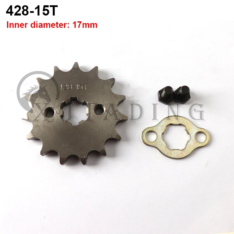 Передний двигатель 428 # Звездочка 17 мм 20 мм 10T-19T для KAYO BSE SSR SDG Dirt Pit Bike ATV Quad Go Kart, мопеда, багги, скутера, мотоцикла