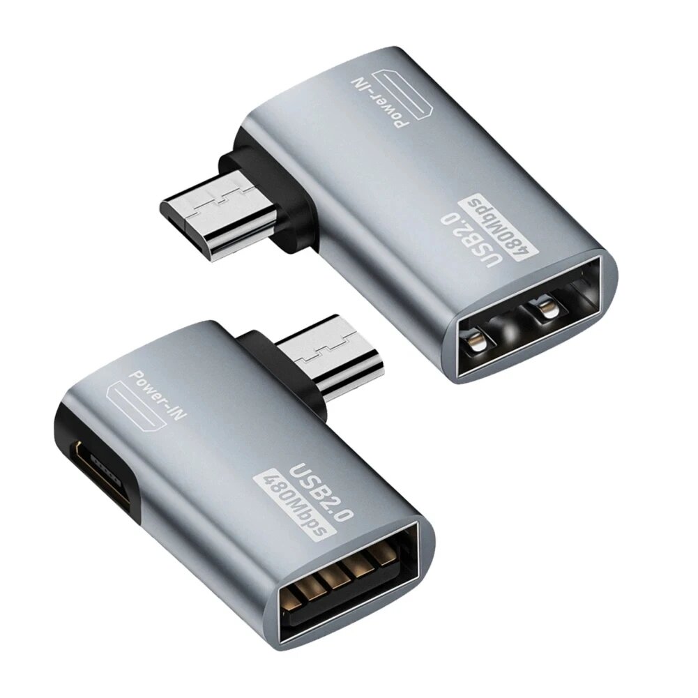 Переходник Micro USB на USB 2.0 480Mbps, Left and Right