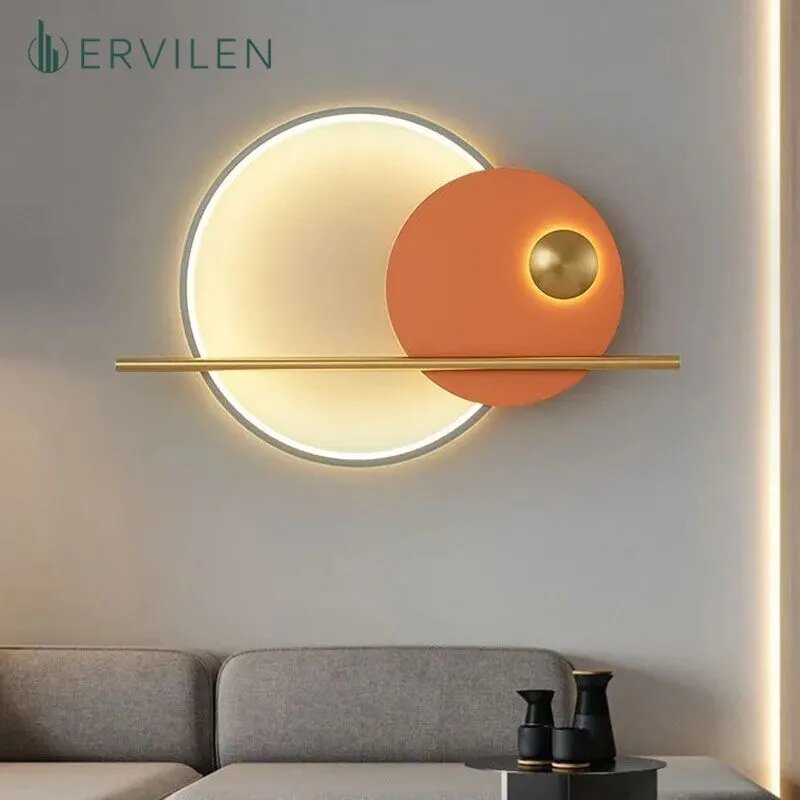 ERVILEN Настенный светильник, 35 Вт, оранжевый, 950 мм, светодиодный, 2 лампы