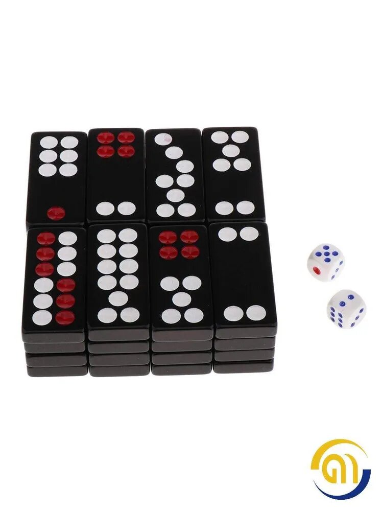 Китайская игра в кости Пай Гоу, набор домино для семейных игр, 32 фишки и 2 кубика