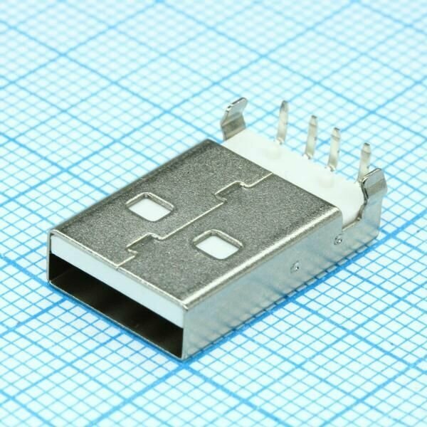 CONNFLY DS1097-WN0 Разъем USB тип А вилка на плату, 1шт