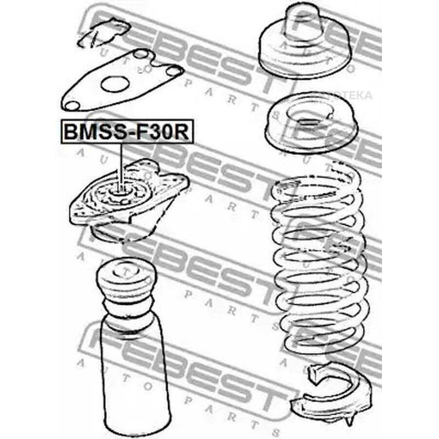 Опора амортизатора BMW 3 F30 LCI 2014-2018 задн. FEBEST BMSSF30R