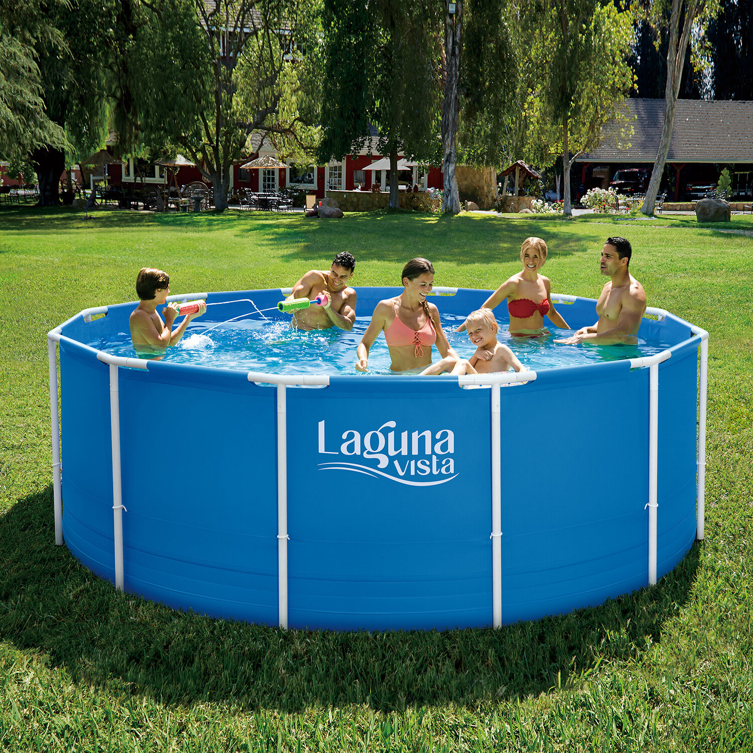 Бассейн каркасный Laguna Vista Р20-1248, круглый, 366x122см, 10685л, синий