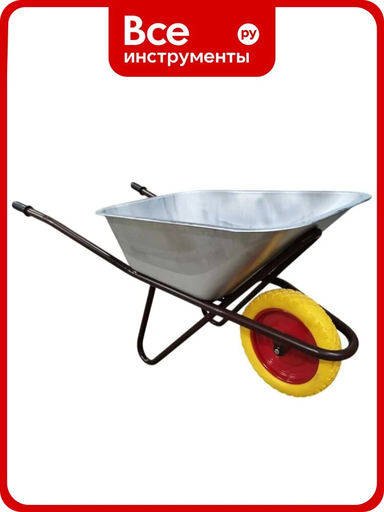Тачка строительная LWI усиленная, 130л, 280кг, с полиуретановым колесом LWI130ПУ