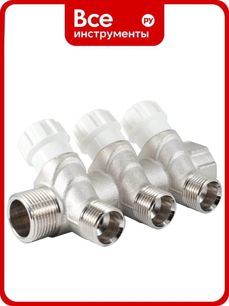 Коллектор с регулировочными вентилями PROFACTOR в/н 3/4" х 3 вых 1/2"нар PF MV 268.3