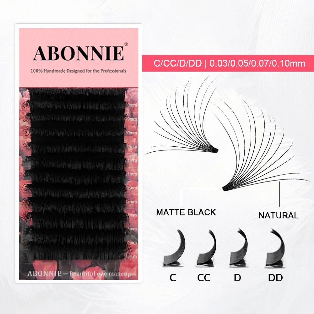 Abonnie Cashmere Blomming Lashes Easy Fan мегаобъемные пучки 8-25 мм