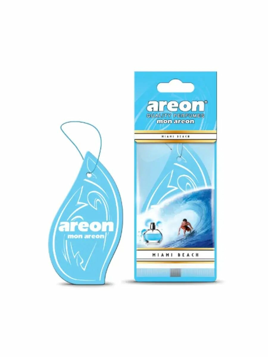 Ароматизатор Areon "Miami Beach", подвесная, картонная, пропитанная