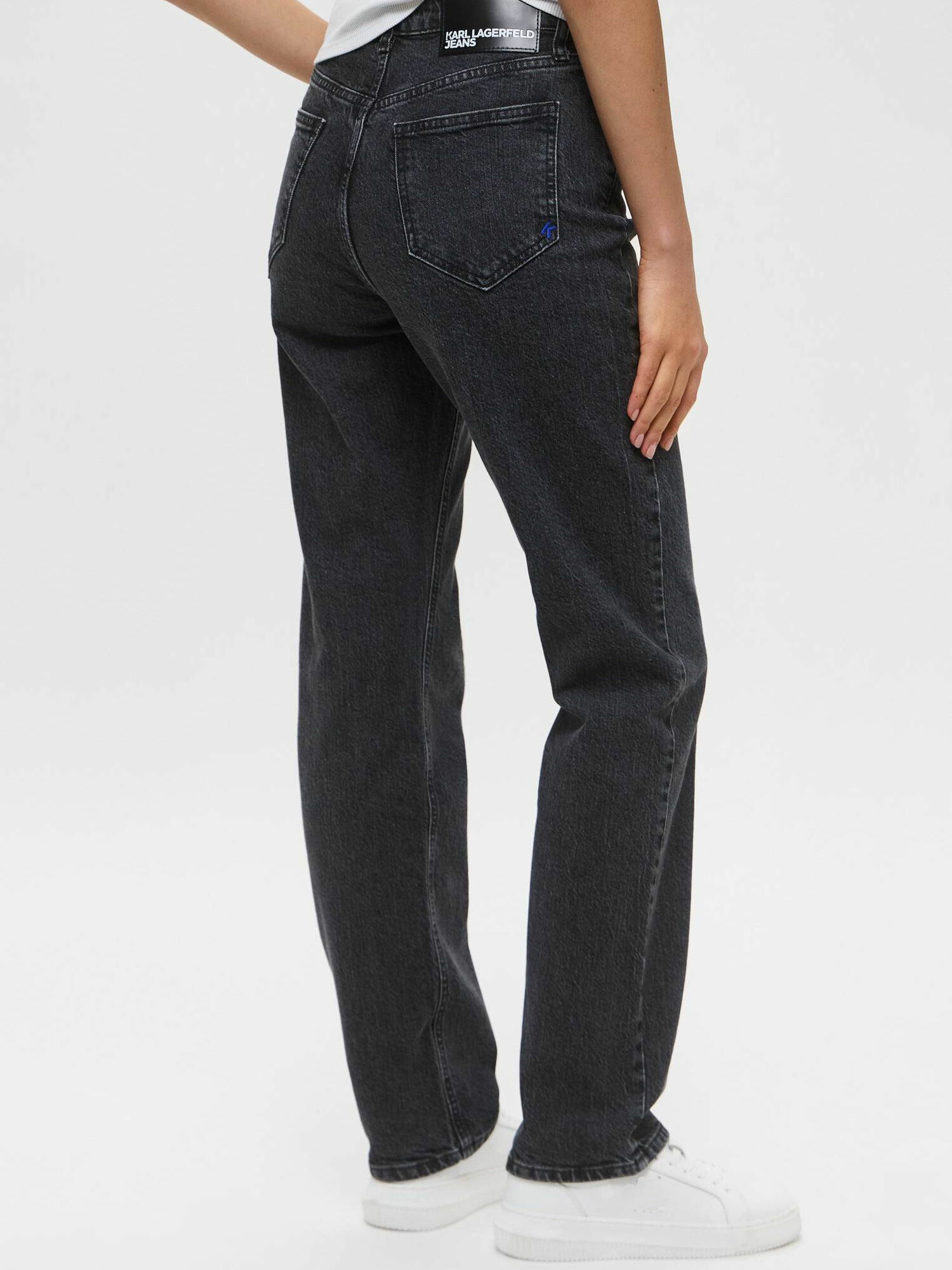 Джинсы бойфренды KARL LAGERFELD JEANS, размер 28/30, темно-серый — фото 1